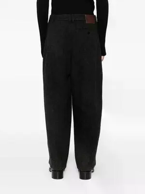 CROQUIS Logo-patch Tapered Trousers