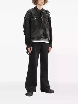 Mihara Yasuhiro Distressed Denim Jacket - Black