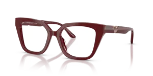 Emporio Armani Full Rim Eyeglasses - Shiny Bordeaux