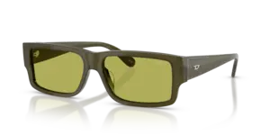 DIESEL® Rectangle Full Rim Sunglasses Vert