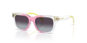 Versace Square Frame Sunglasses - Rosa Transparente Amarillo Degradado