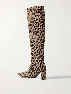 Khaite Ona Leopard-print Knee Boots - Animal Print