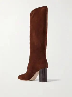 LOEFFLER RANDALL Goldy Suede Knee Boots - Brown