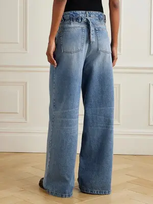 AMI Paris Mid-rise Wide-leg Jeans - Blue