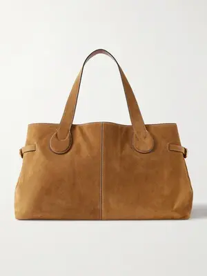 Staud Piper Suede Tote - Brown