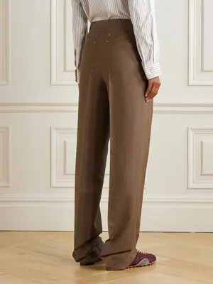 MAISON MARGIELA Pleated Mohair And Wool-blend Pants