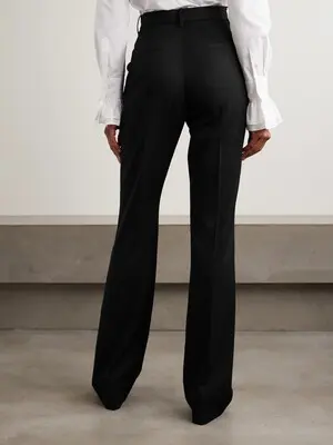 Ralph Lauren Wrigley Grain De Poudre Wool Pants - Black