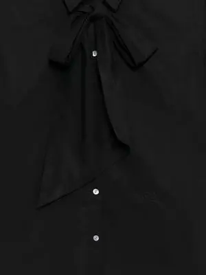 Karl Lagerfeld Bow Poplin Shirt - Black