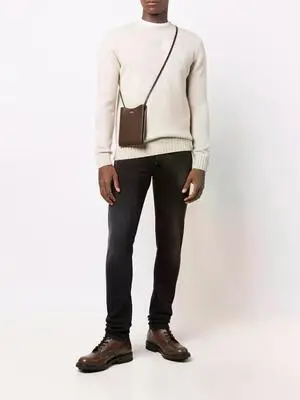 DELL'OGLIO Crew Neck Cashmere Jumper - Neutrals