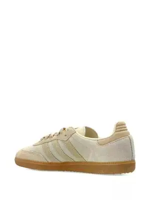 Adidas Three-stripe Lace-up Sneakers - Neutrals