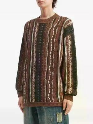 AFTERMATHS Striped Knit Sweater