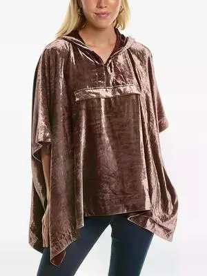 Brunello Cucinelli Velvet Hooded Poncho