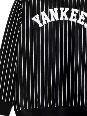 New Era Logo-embroidered Striped Sweatshirt