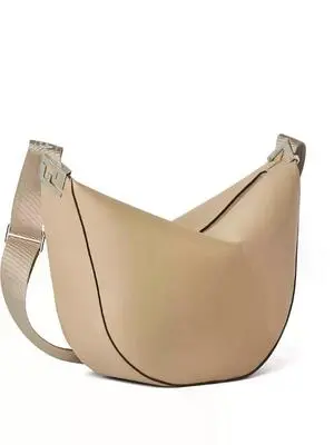 Fendi Crescent-shaped Messenger Bag With Ff Appliqu - Neutrals