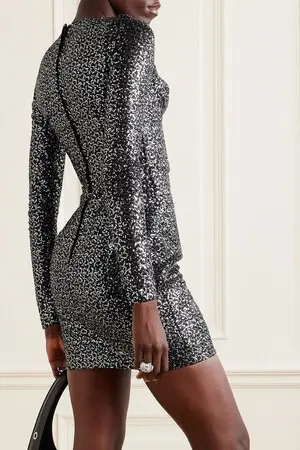 Dolce & Gabbana Sequined Tulle Mini Dress