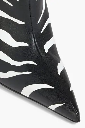 Dolce & Gabbana Zebra-print Leather Ankle Boots