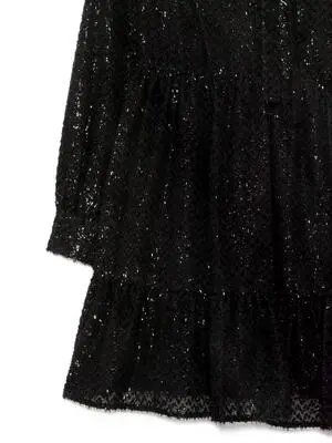 Michael Kors Metallic-clip Jacquard Mini Dress