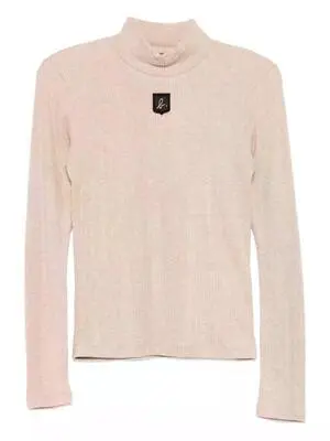 AGNÈS B. Logo-embroidered Turtleneck Top