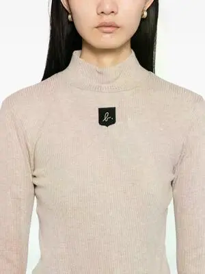 AGNÈS B. Logo-embroidered Turtleneck Top