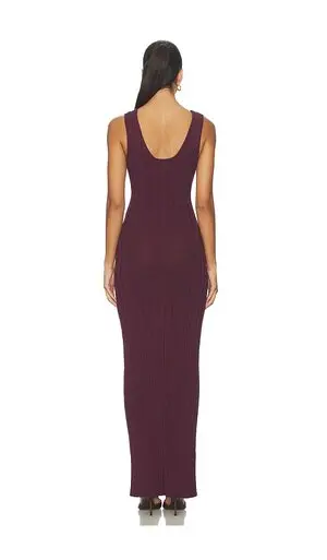 SNDYS. Baha Ribbed Jersey Maxi Dress - Plum