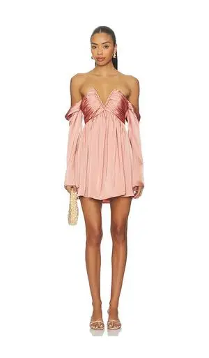 MORE TO COME Regina Off Shoulder Dress - Blush
