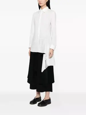 Yohji Yamamoto Asymmetric Panel Shirt - Neutrals