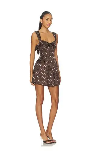 For Love & Lemons August Mini Dress - Chocolate