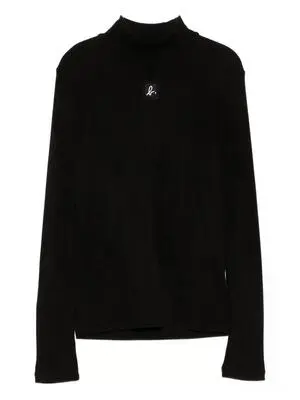 AGNÈS B. Logo-embroidered Turtleneck Top