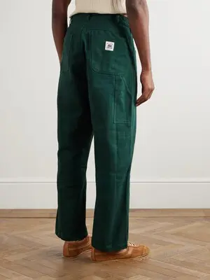 BODE Knolly Brook Straight-leg Cotton-twill Trousers - Green
