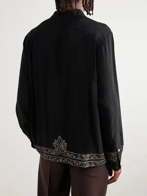BODE Embellished Silk Shirt