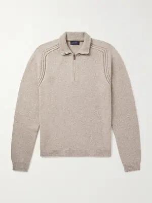 Sease Cashmere Half-zip Sweater - Neutrals