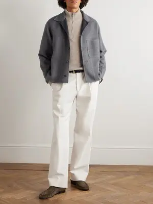 Sease Cashmere Half-zip Sweater - Neutrals