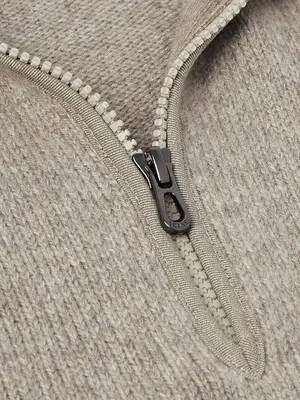 Sease Cashmere Half-zip Sweater - Neutrals