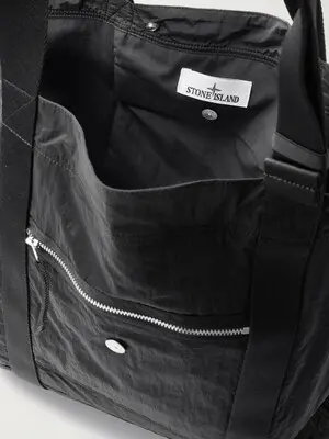 Stone Island Webbing-trimmed Recycled-shell Tote Bag