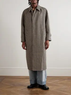 Valentino Garavani Gingham Cotton And Wool-blend Boxy Coat