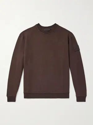 Stone Island Ghost Logo-appliquéd Sweatshirt - Brown