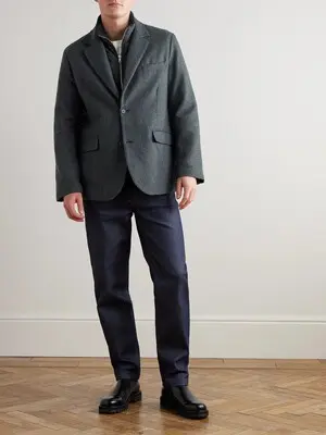 Mr P. Shell-trimmed Flannel Blazer