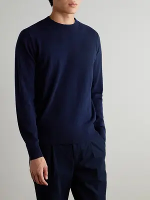 Mr P. Curtis Cashmere Sweater - Blue