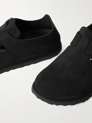 BIRKENSTOCK London Suede Clogs - Black