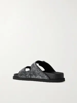 BIRKENSTOCK Arizona Velvet Sandals - Black