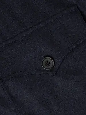 Rubinacci Safari Virgin Wool-flannel Overshirt - Blue