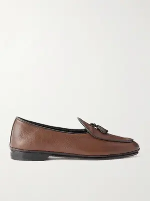 Rubinacci Tasseled Full-grain Leather Loafers - Brown