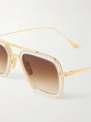 Dita Aviator-style Sunglasses - Neutrals