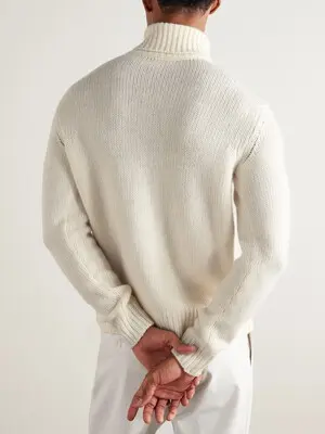 Ralph Lauren Purple Label Ribbed Cashmere Rollneck Sweater