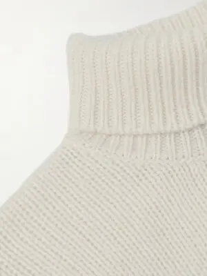 Ralph Lauren Purple Label Ribbed Cashmere Rollneck Sweater