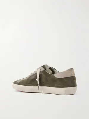 GOLDEN GOOSE Super-star Private Edition Distressed Suede Sneakers - Green