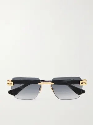 Dita Meta-evo One Square-frame Sunglasses - Gold