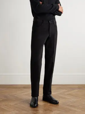 Rubinacci Straight-leg Cotton-moleskin Trousers