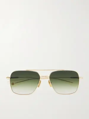 Dita Aviator-style Sunglasses - Gold