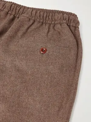 Rubinacci Leisure Straight-leg Wool-flannel Trousers